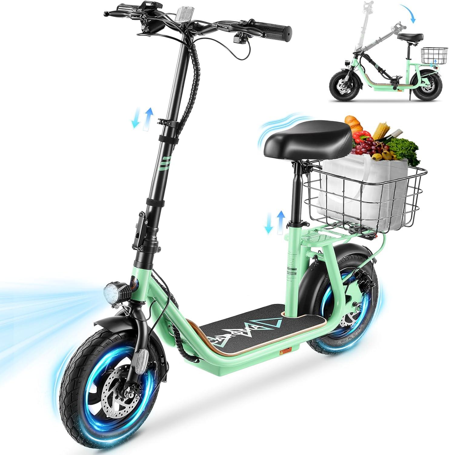 Caroma Electric Scooter Adults, 1200W Peak Motor, 20 MPH Top Speed, 30 ...