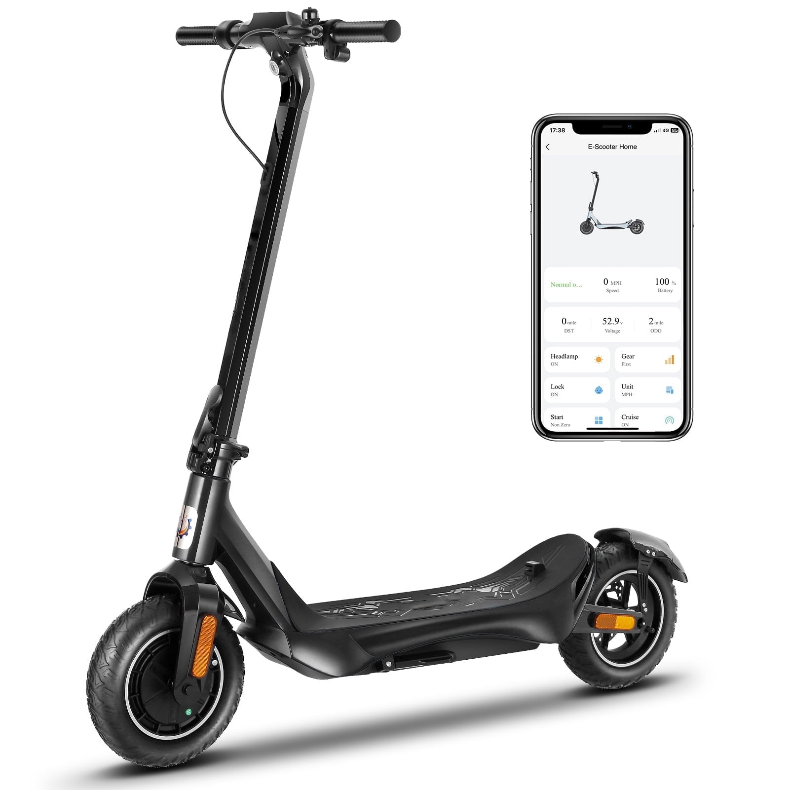 "Caroma City Electric Scooter, 800W, 30 Miles Range, 25 Mph, 10"" Tires ...