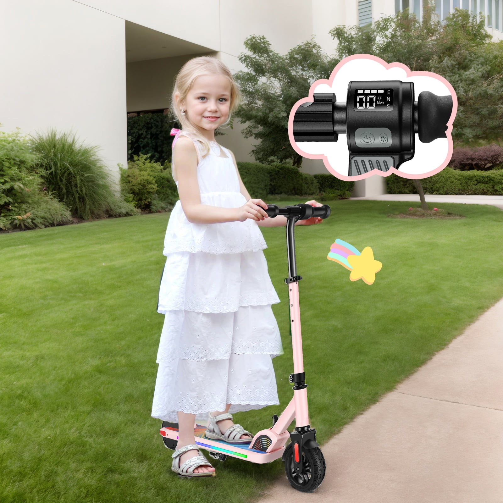 Caroma Electric Scooter for Kids Ages 6-12,150W/180WMotor,10 MPH Max ...