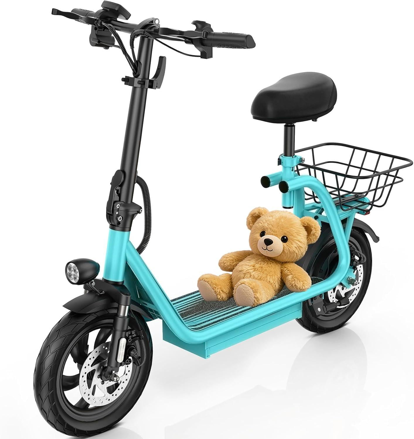 Caroma Peak 1200W Electric Scooter with Seat, LED Display and 3 Speed ...