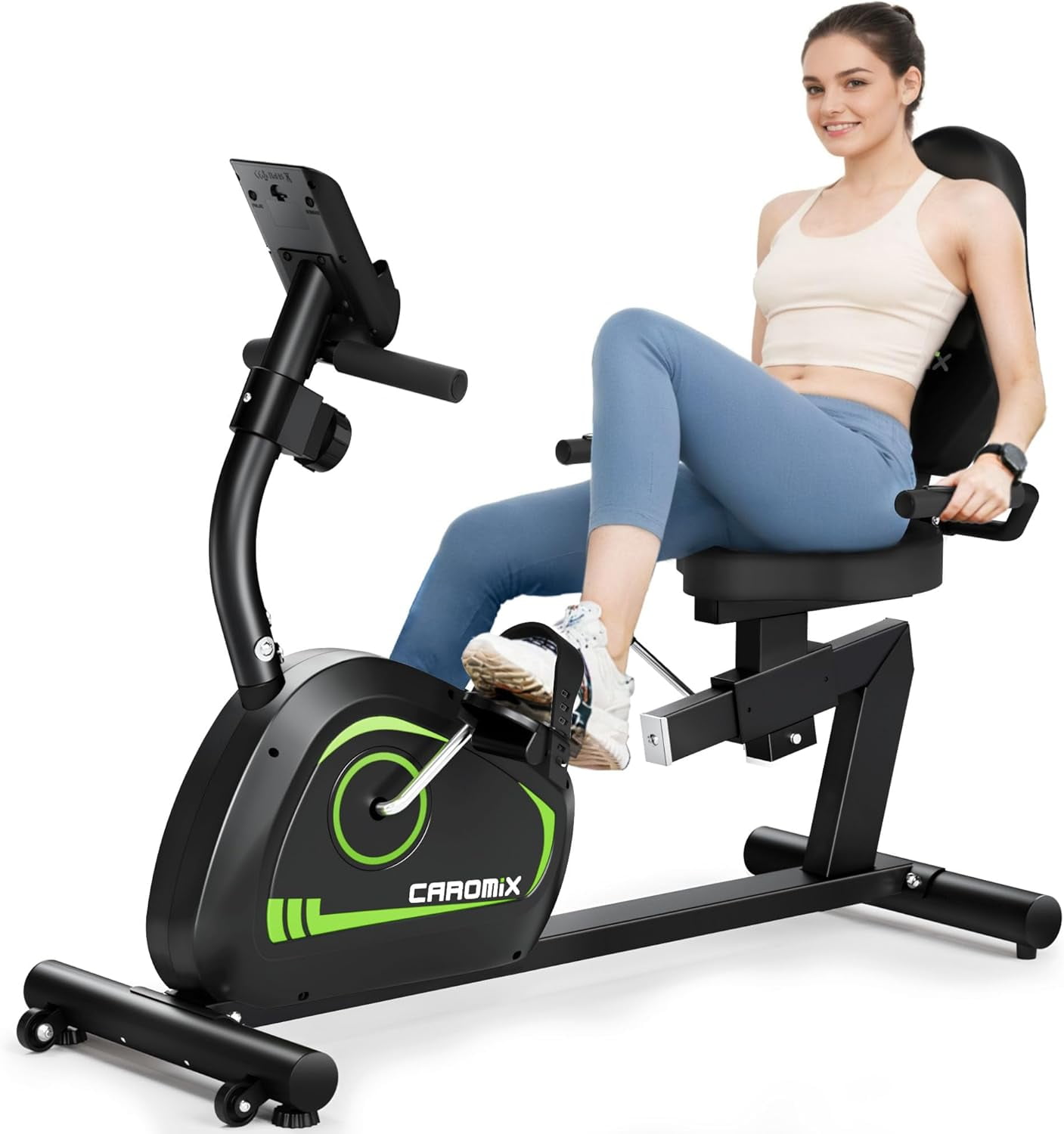 Caromix Recumbent Exercise Bike for Adults Seniors, Stationary Bike for ...