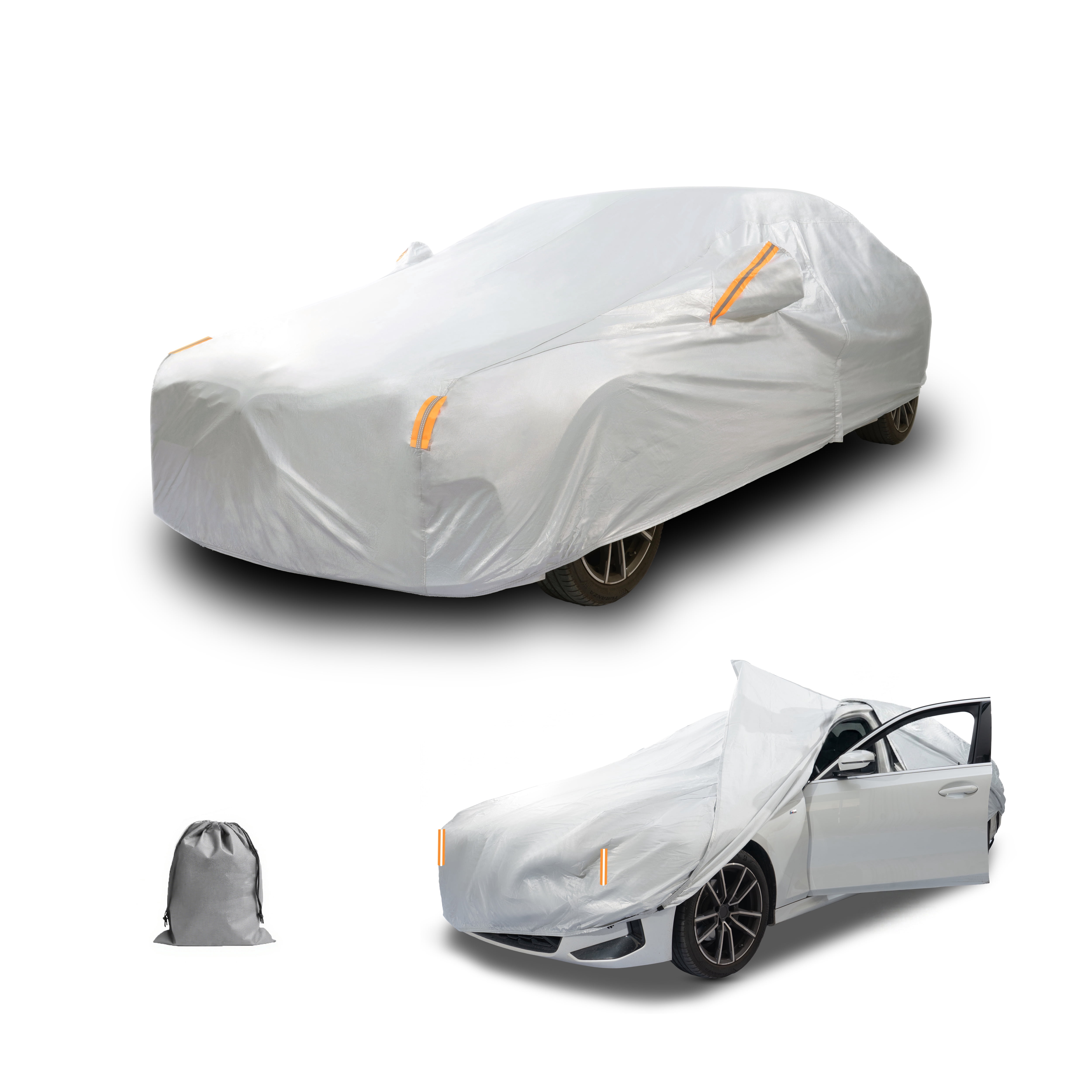 Caromop All-Weather 10-Layer Waterproof Car Cover-Maximum Protection ...