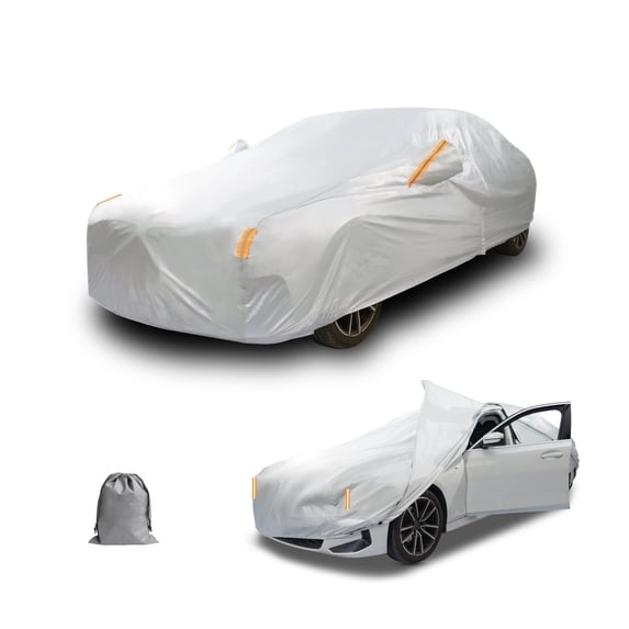 Caromop All-Weather 10-Layer Waterproof Car Cover-Maximum Protection ...