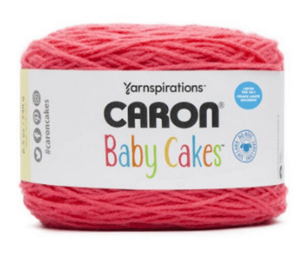 Caron Baby Cakes Soft Acrylic Blend Yarn, Rosey Red, Machine Washable ...