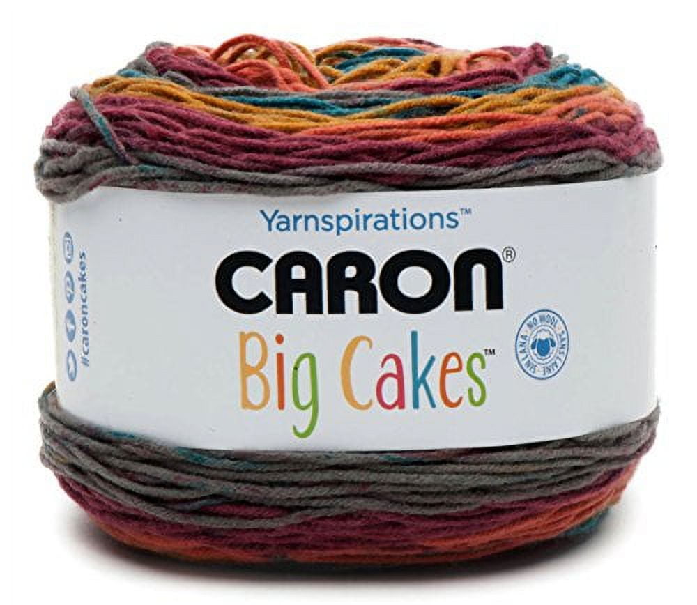 Caron Big Cakes Acrylic Yarn, Ideal for Blankets and Home Décor, Medium ...