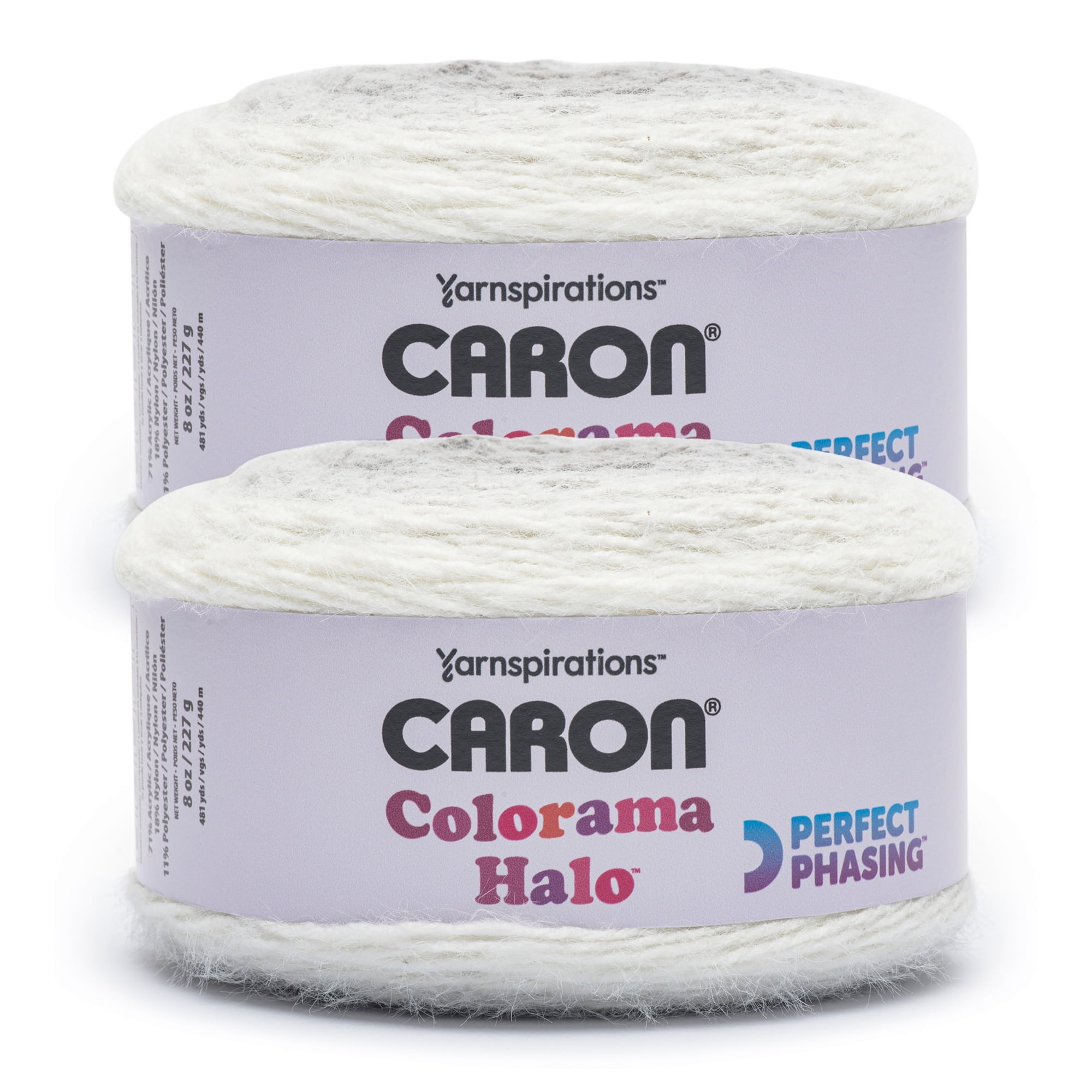 Caron® Colorama Halo™ #5 Bulky Blend Yarn, Graphite Frost 8oz/227g, 481 ...