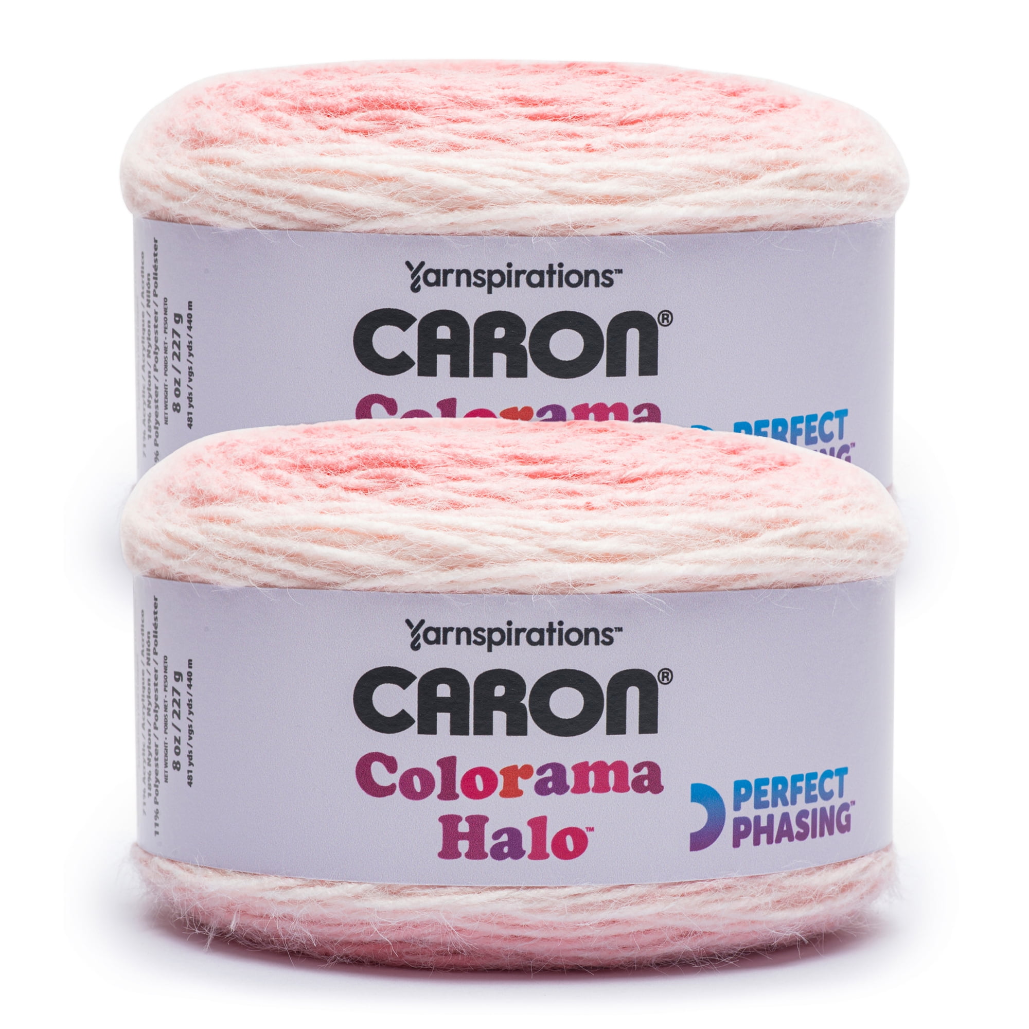 Caron® Colorama Halo™ #5 Bulky Blend Yarn, Rose Frost 8oz/227g, 481 ...