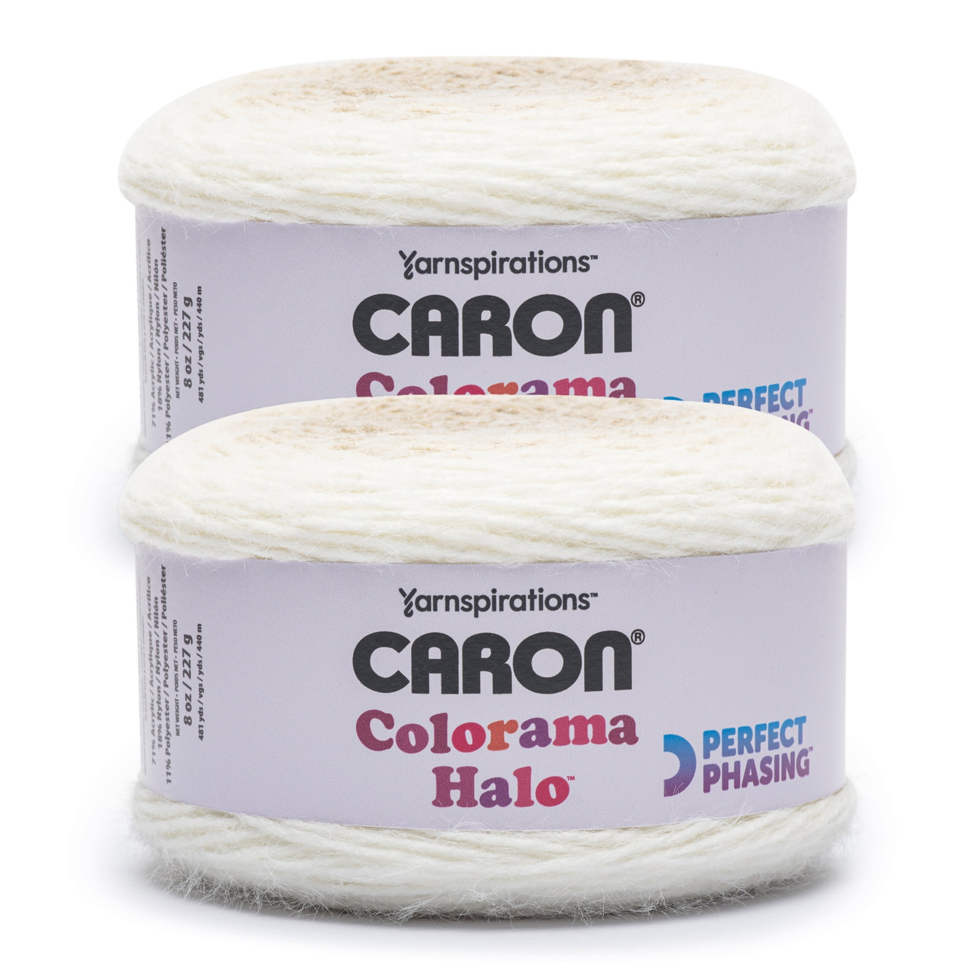 Caron® Colorama Halo™ #5 Bulky Blend Yarn, Vanilla Frost 8oz/227g, 481 ...
