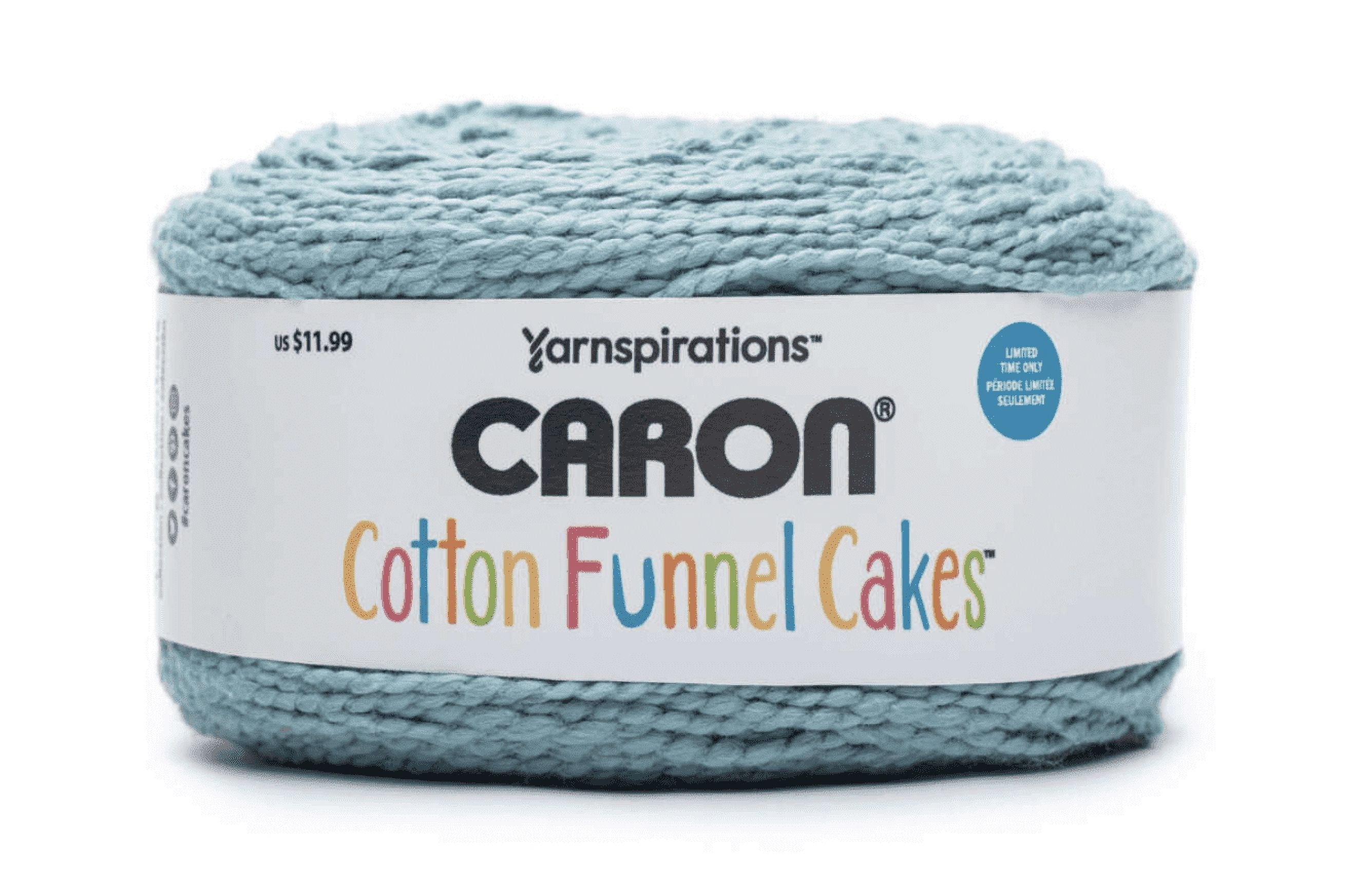 Caron Cotton Funnel Cakes Cerulean Knitting & Crochet Yarn - Walmart.com