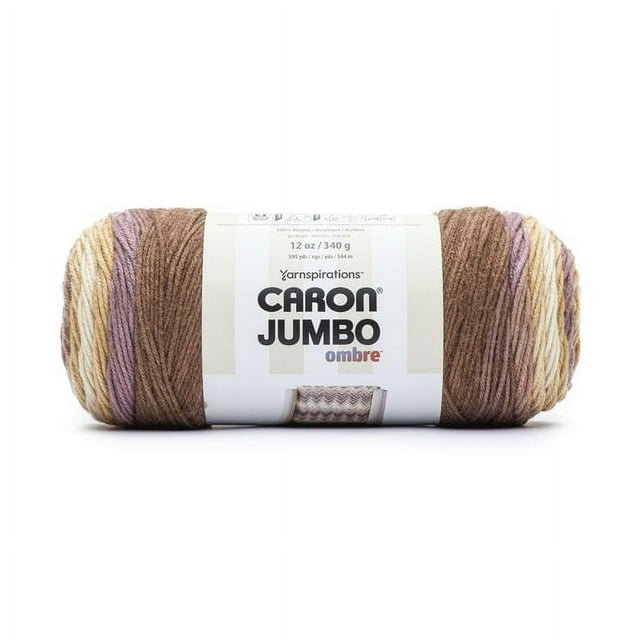 Caron Jumbo Ombre Yarn, 100% Acrylic, Gradient Effect, 12 oz, Machine ...