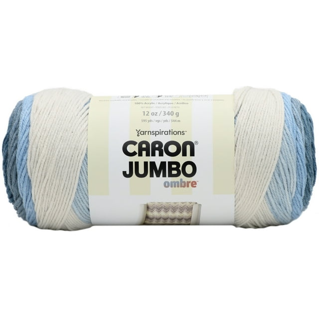 Caron Jumbo Ombre Yarn, 100% Acrylic, Machine Washable, Oeko-Tek ...