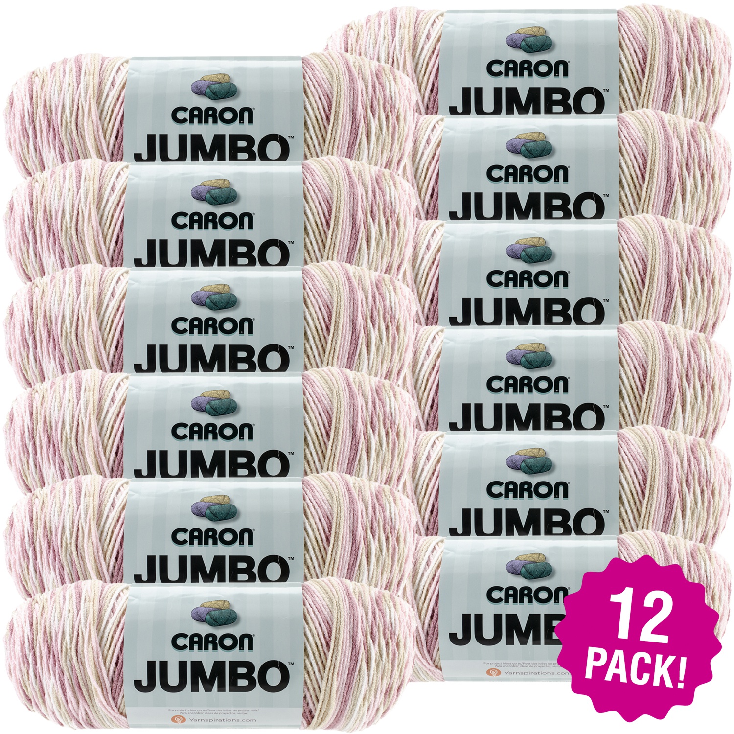 Caron Jumbo Print Yarn - Rosewood, Multipack of 12 - Walmart.com