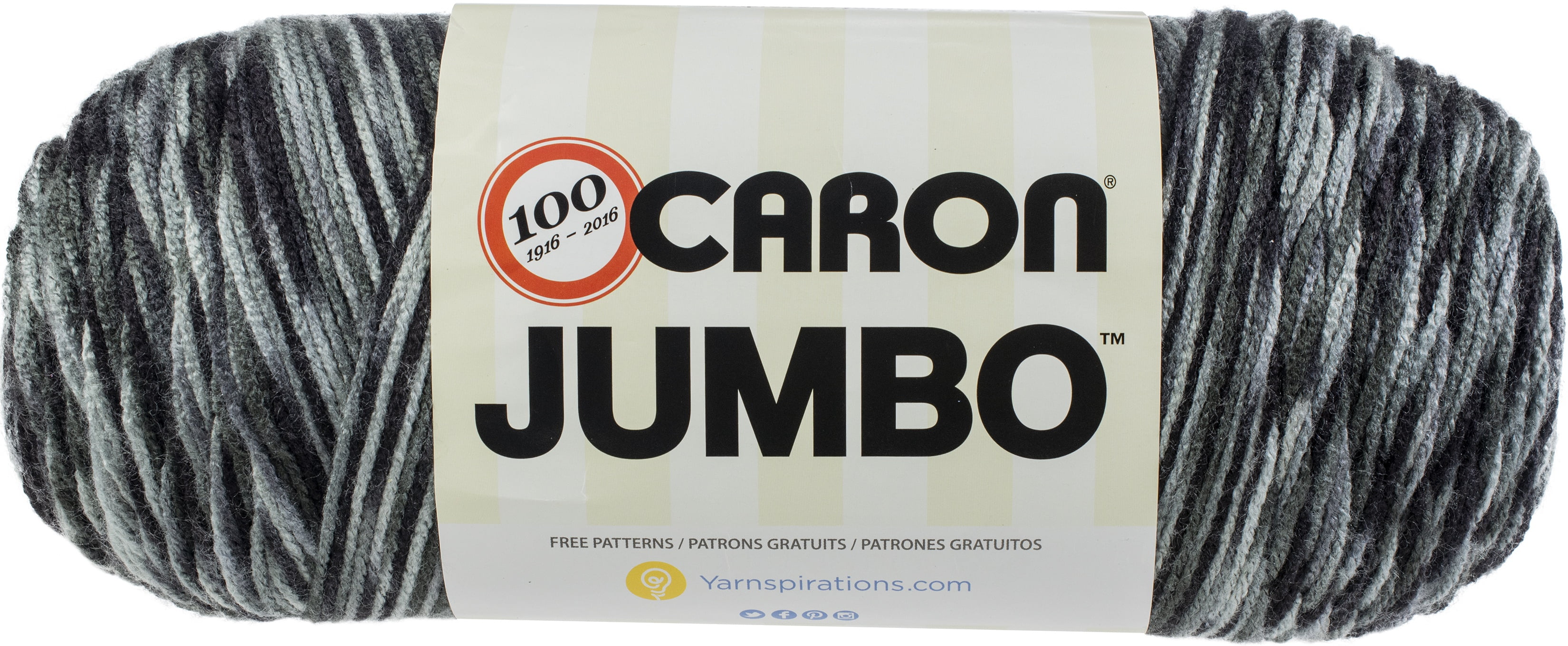 Caron Jumbo Yarn, Dalmatian, Worsted-Weight Acrylic, 659 yds - Walmart.com