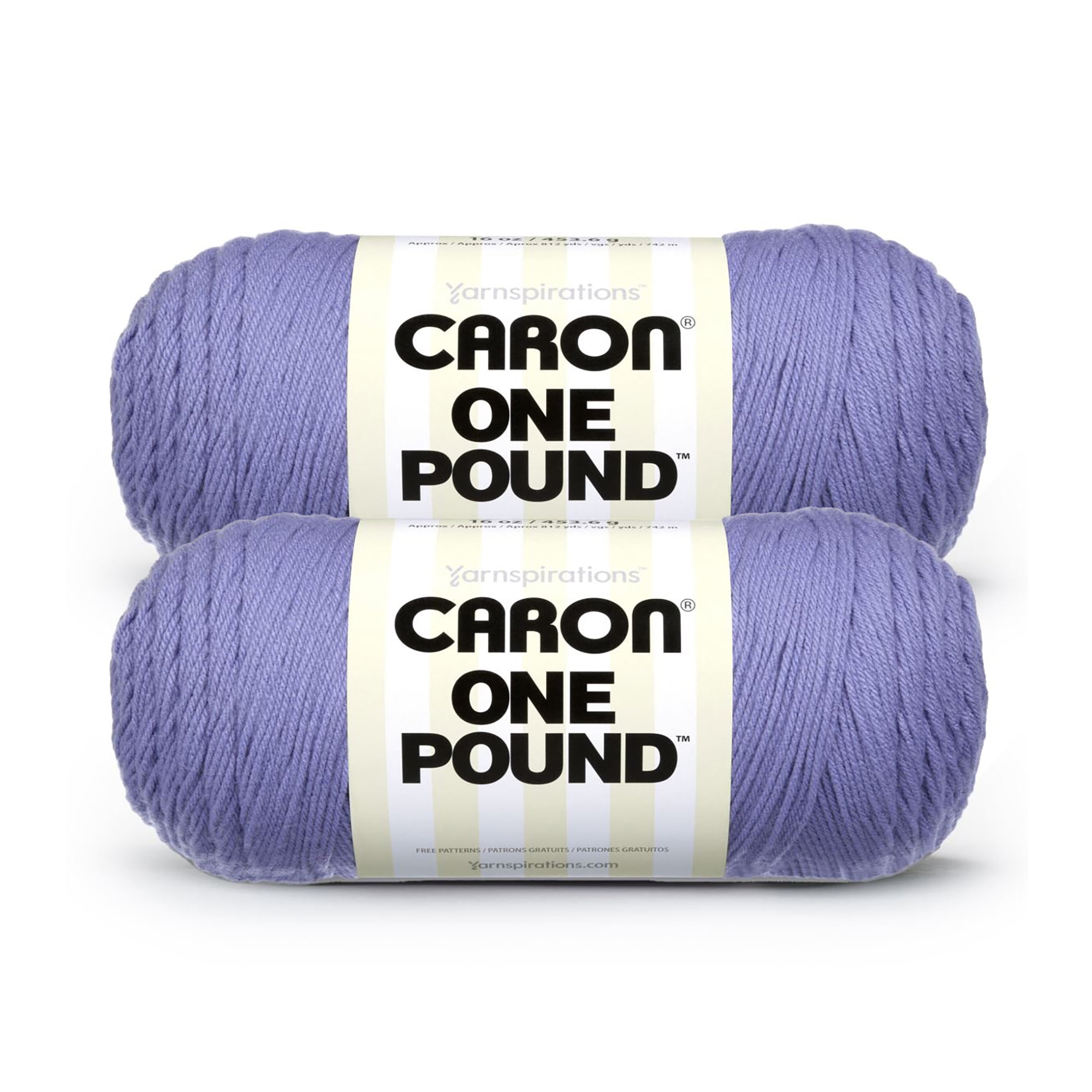 Caron® One Pound™ #4 Medium Acrylic Yarn, Lavender Blue 16oz/454g, 812 ...