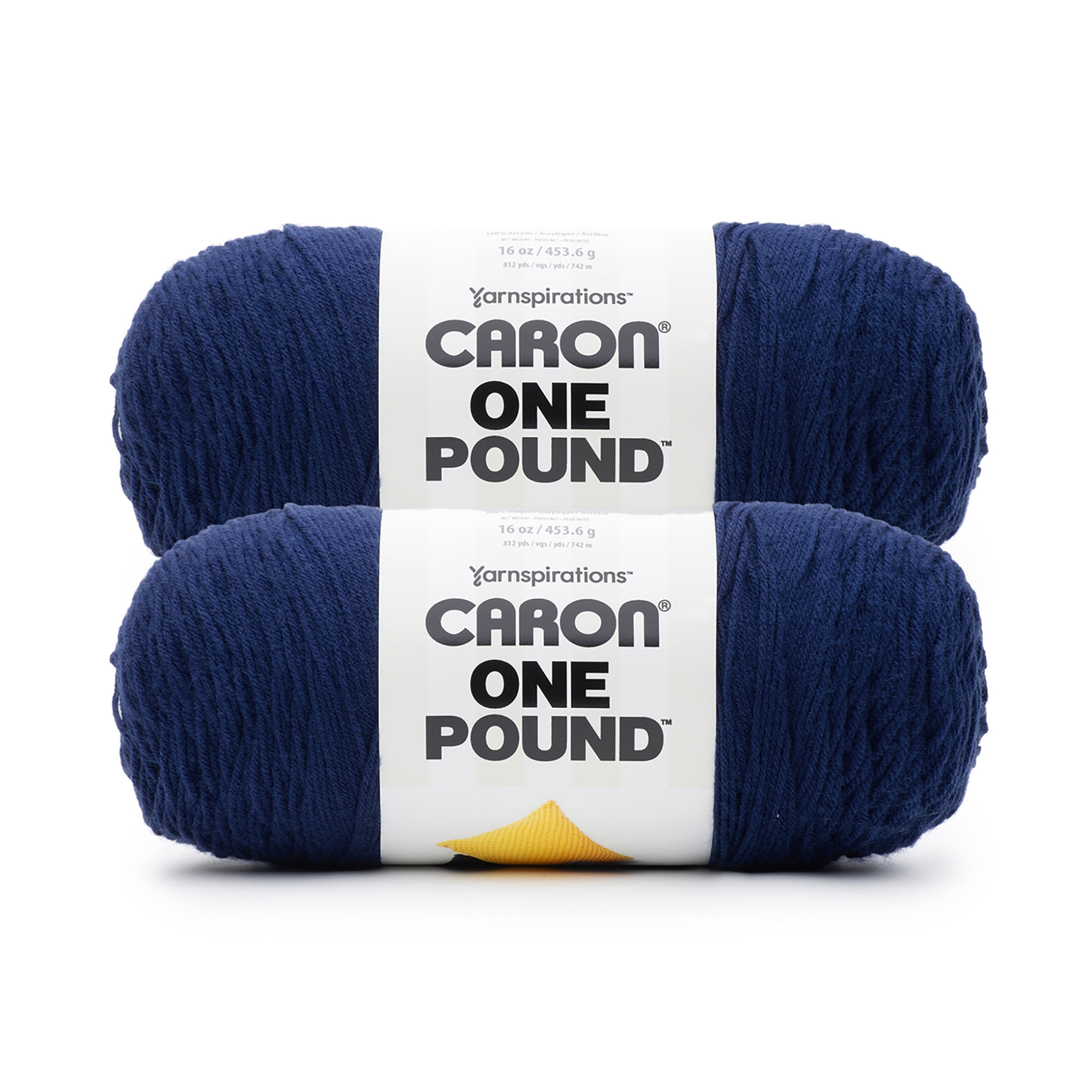 Caron® One Pound™ #4 Medium Acrylic Yarn, Midnight Blue 16oz/454g, 812 ...