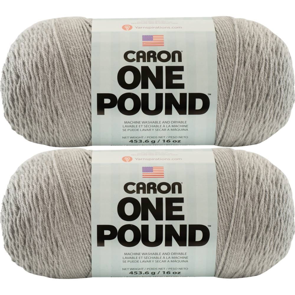 Caron One Pound Soft Graymix Yarn - 2 Pack of 454g/16oz - Acrylic - 4 ...