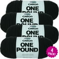 Caron One Pound Yarn Black Multipack, 100% Acrylic, Medium Weight, 4 ...