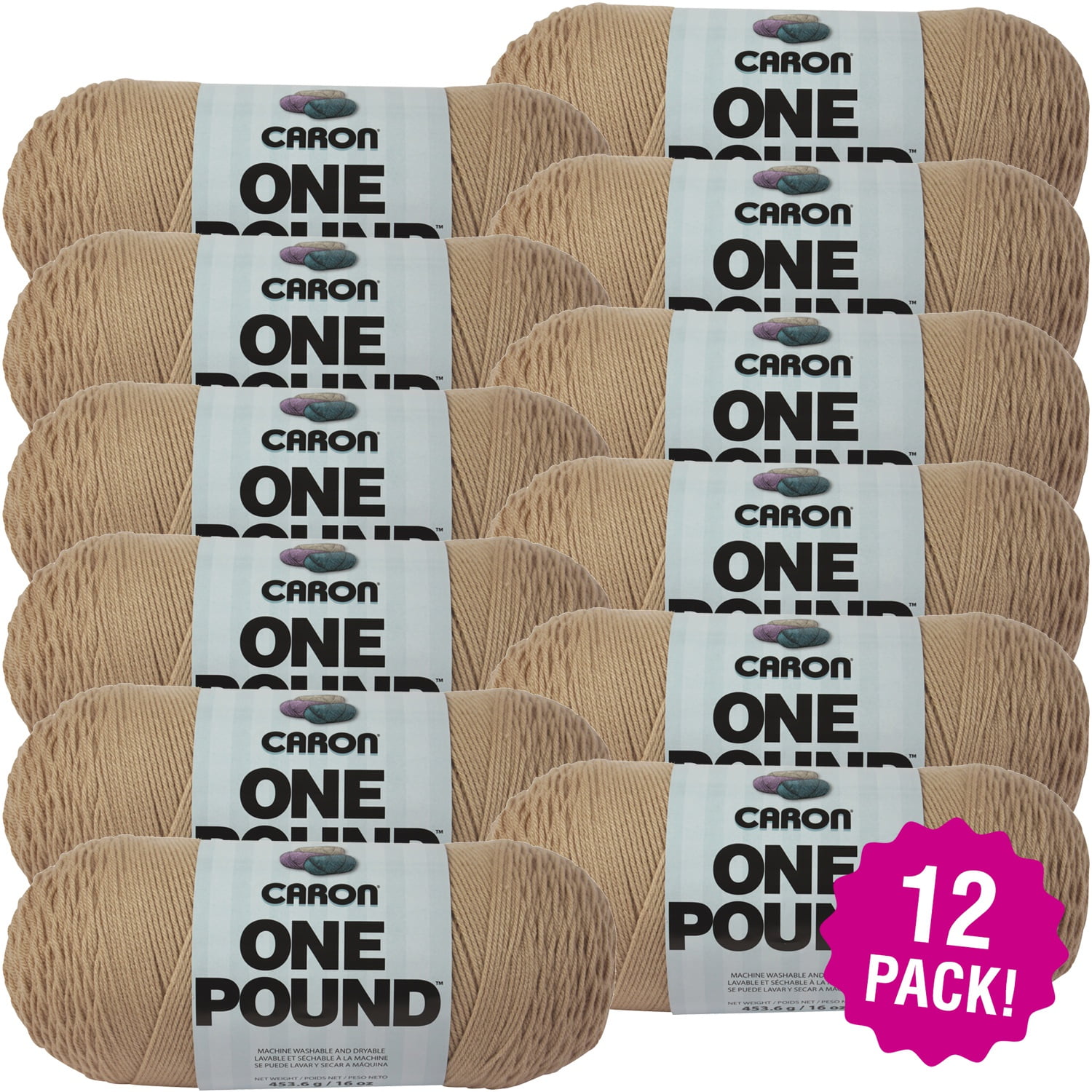 Caron One Pound Yarn - Lace, Multipack of 12 - Walmart.com
