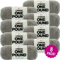 Caron One Pound Yarn - Medium Grey Mix, Multipack of 8 - Walmart.com