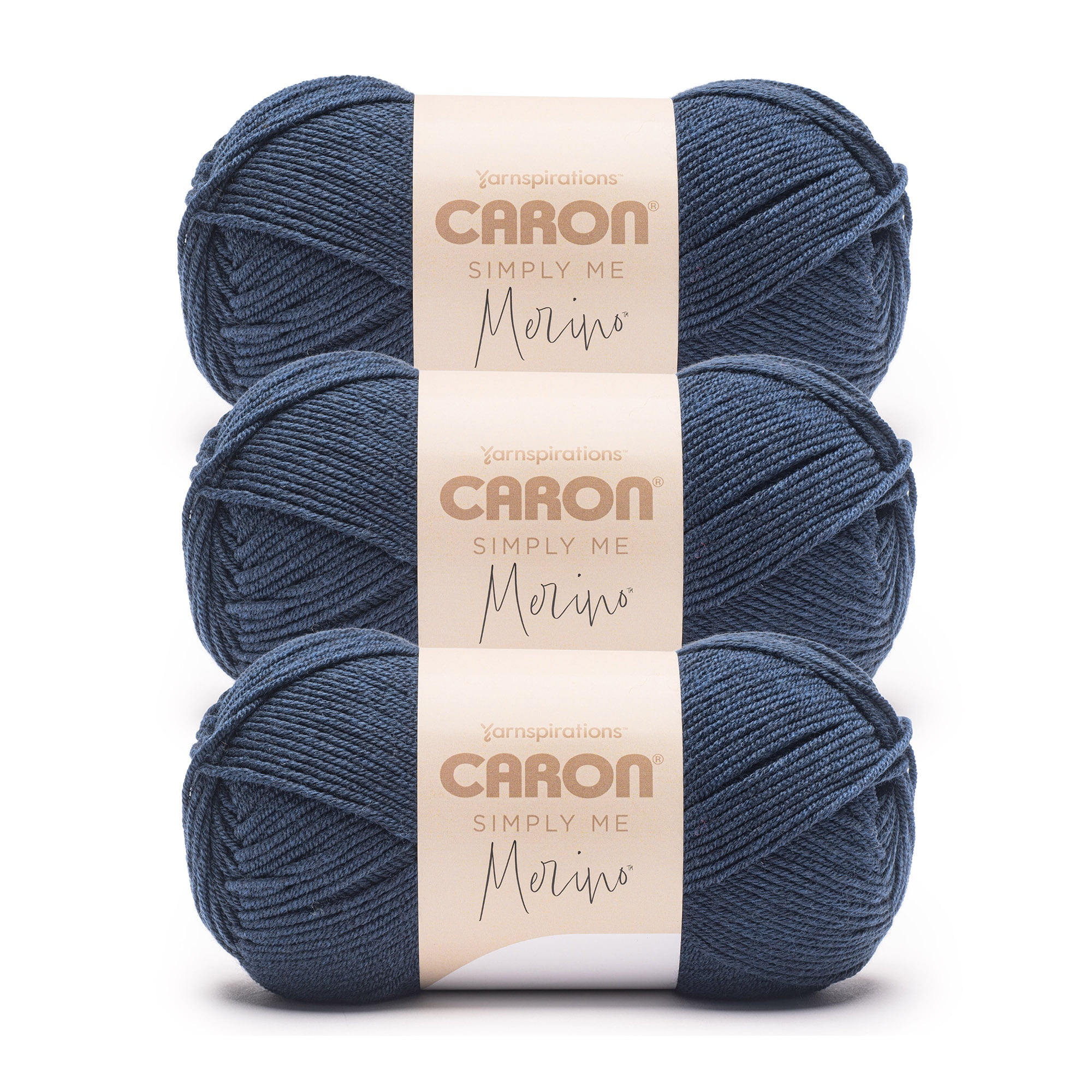 Caron® Simply Me Merino™ #3 DK (Light) Blend Yarn, Deep Water Heather 3 ...