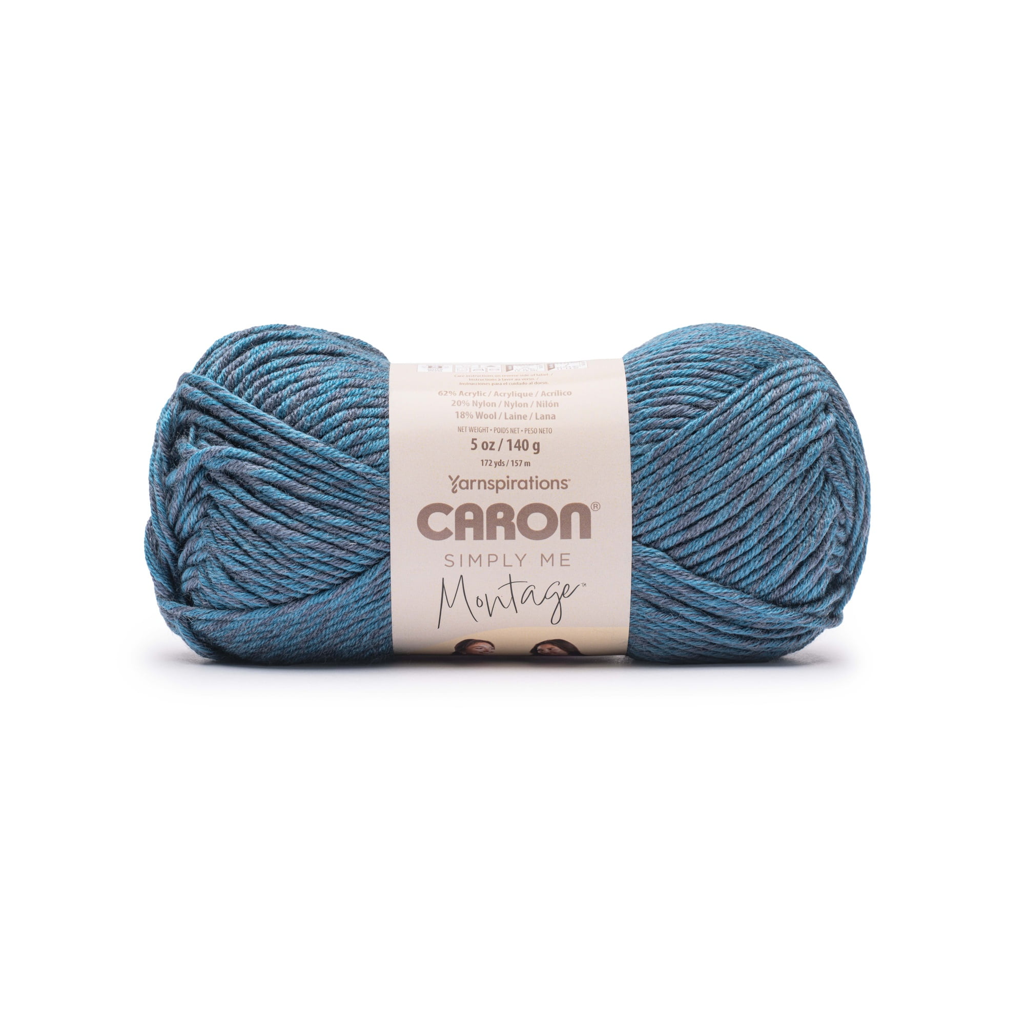 Caron® Simply Me Montage™ #5 Bulky Blend Yarn, Lapis 5oz/140g 172 Yards ...