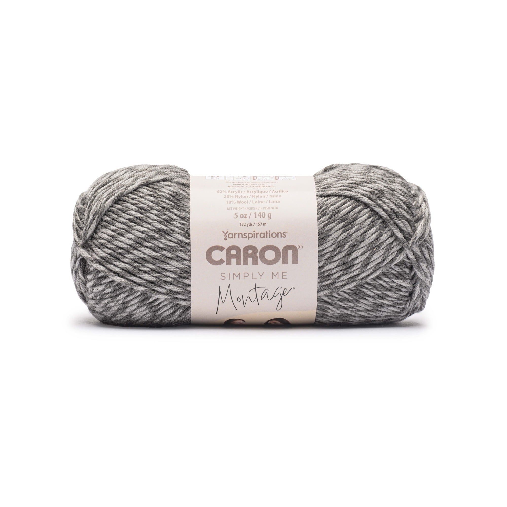 Caron® Simply Me Montage™ #5 Bulky Blend Yarn, Onyx 5oz/140g 172 Yards ...