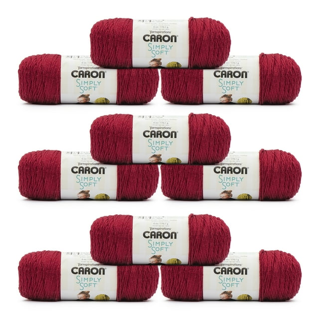 Caron® Simply Soft® #4 Medium Acrylic Yarn, Autumn Red 6oz/170g, 315 ...