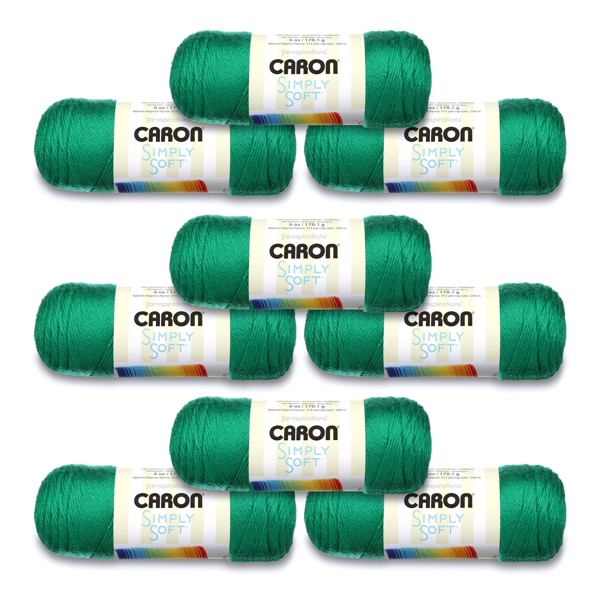 Caron® Simply Soft® #4 Medium Acrylic Yarn, Kelly Green 6oz/170g, 315 ...