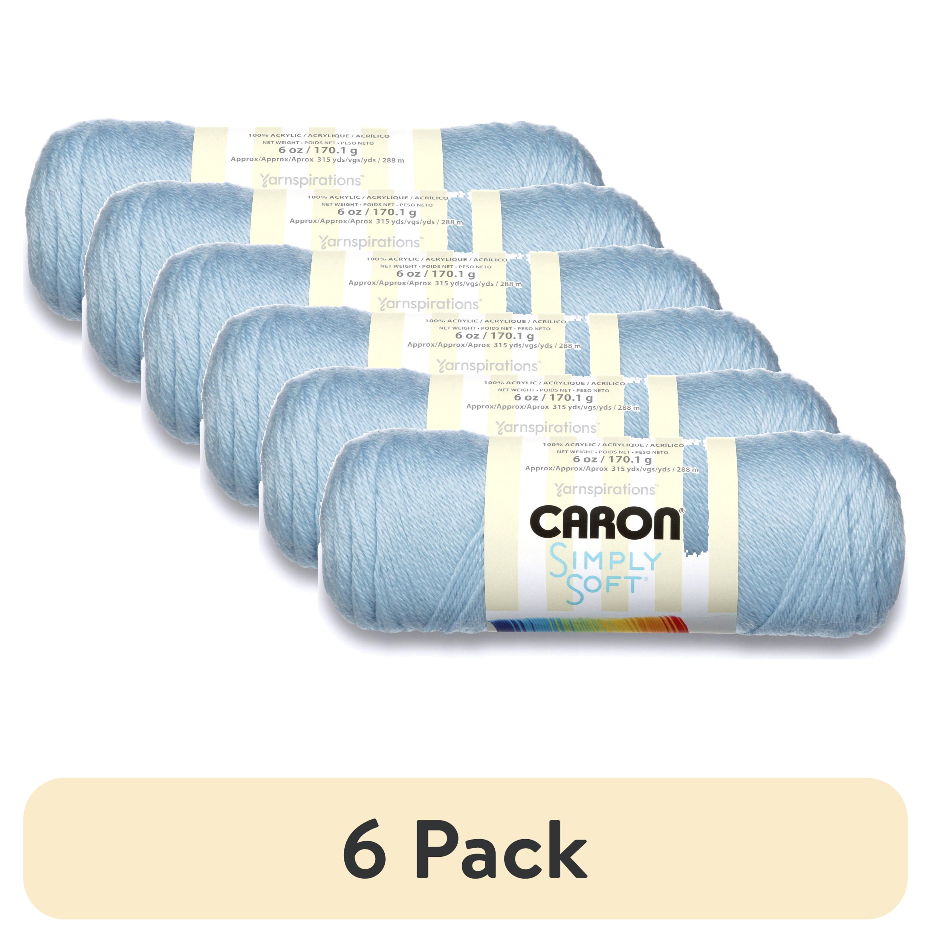 (6 pack) Caron® Simply Soft® #4 Medium Acrylic Yarn, Soft Blue 6oz/170g ...