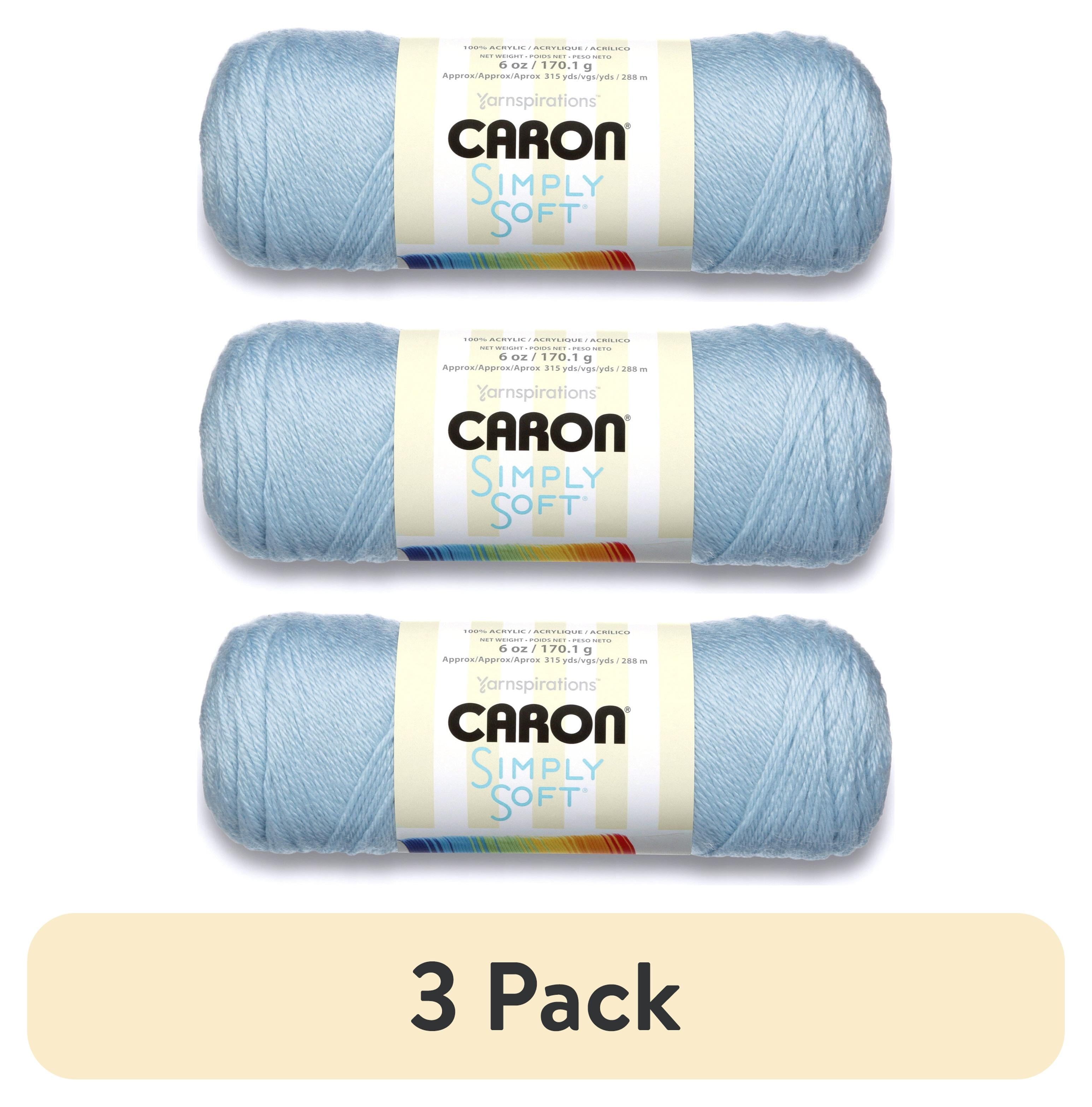 (3 pack) Caron® Simply Soft® #4 Medium Acrylic Yarn, Soft Blue 6oz/170g ...