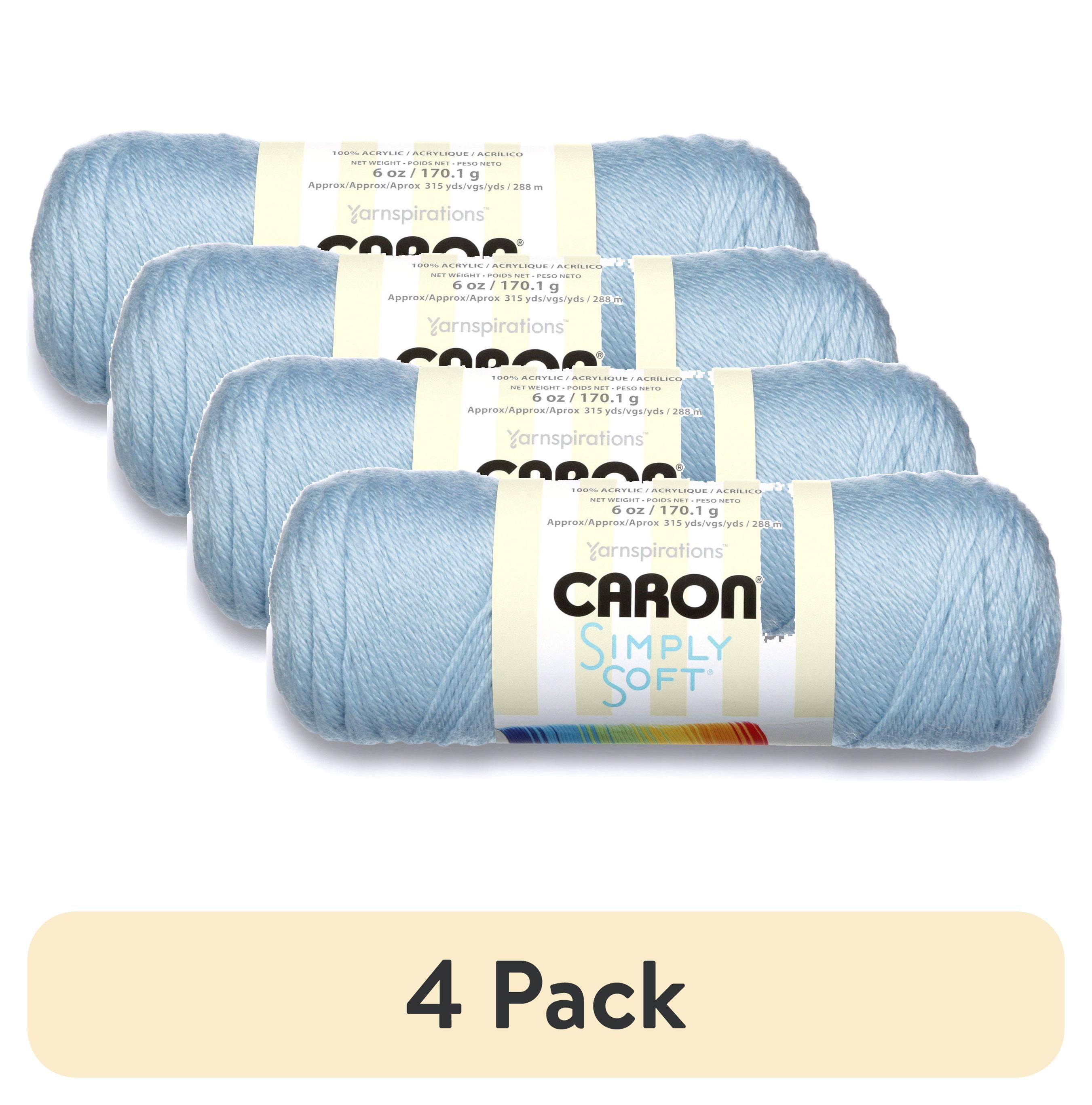 (4 pack) Caron® Simply Soft® #4 Medium Acrylic Yarn, Soft Blue 6oz/170g ...