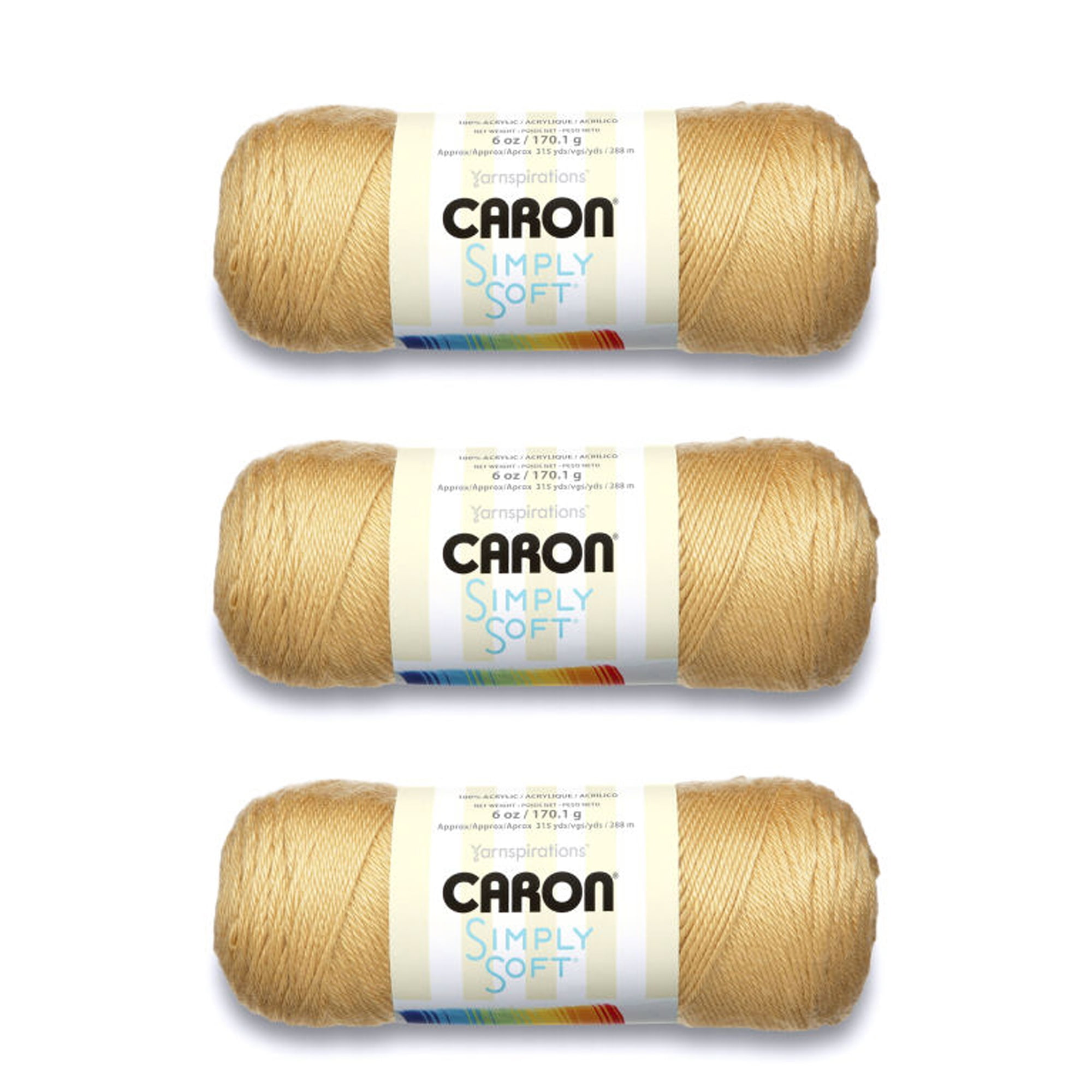 Caron Simply Soft Baby Collection Autumn Maize Yarn - 3 Pack, 170g/6oz ...