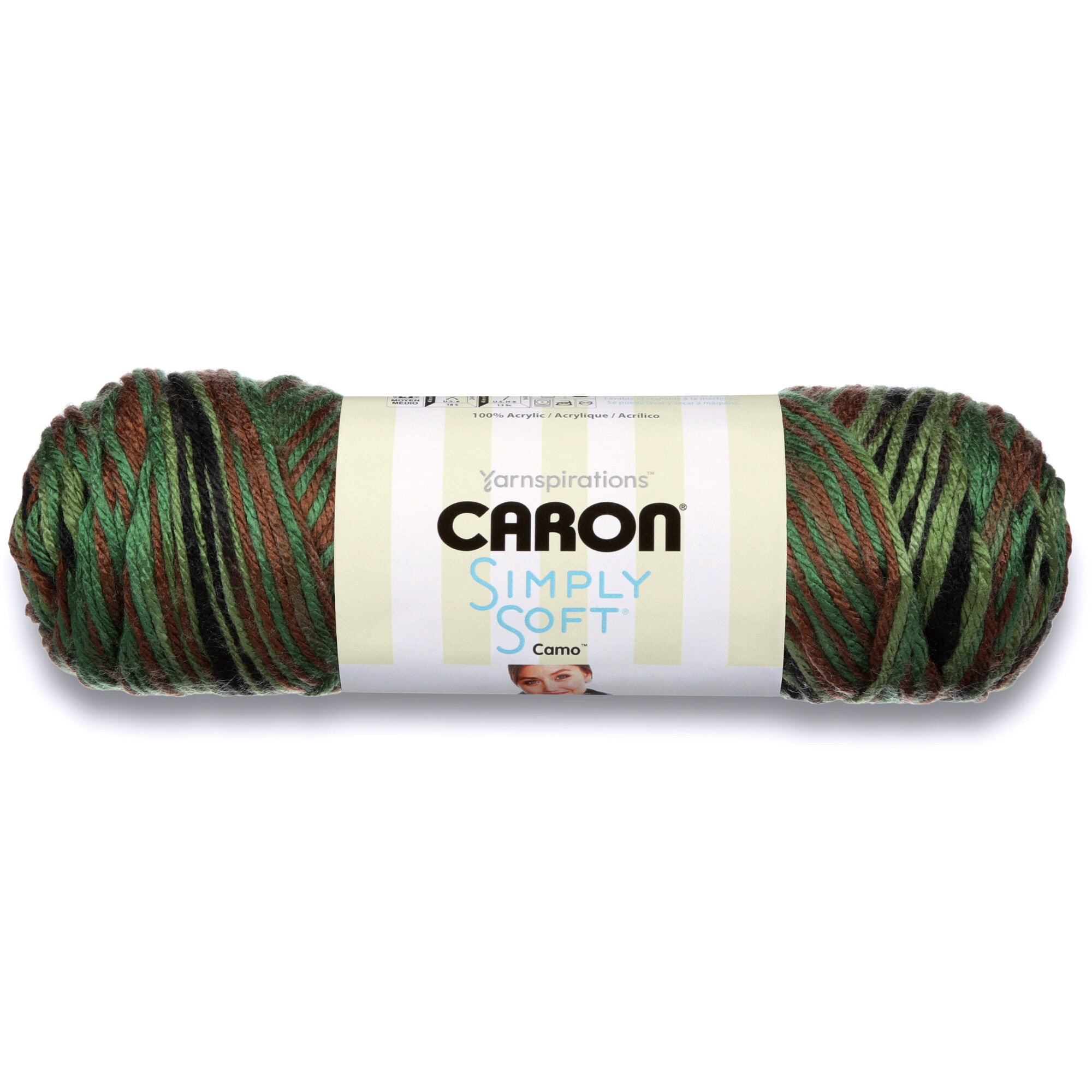 Caron® Simply Soft® Camo #4 Medium Acrylic Yarn, Renegade Camo 5oz/141g ...