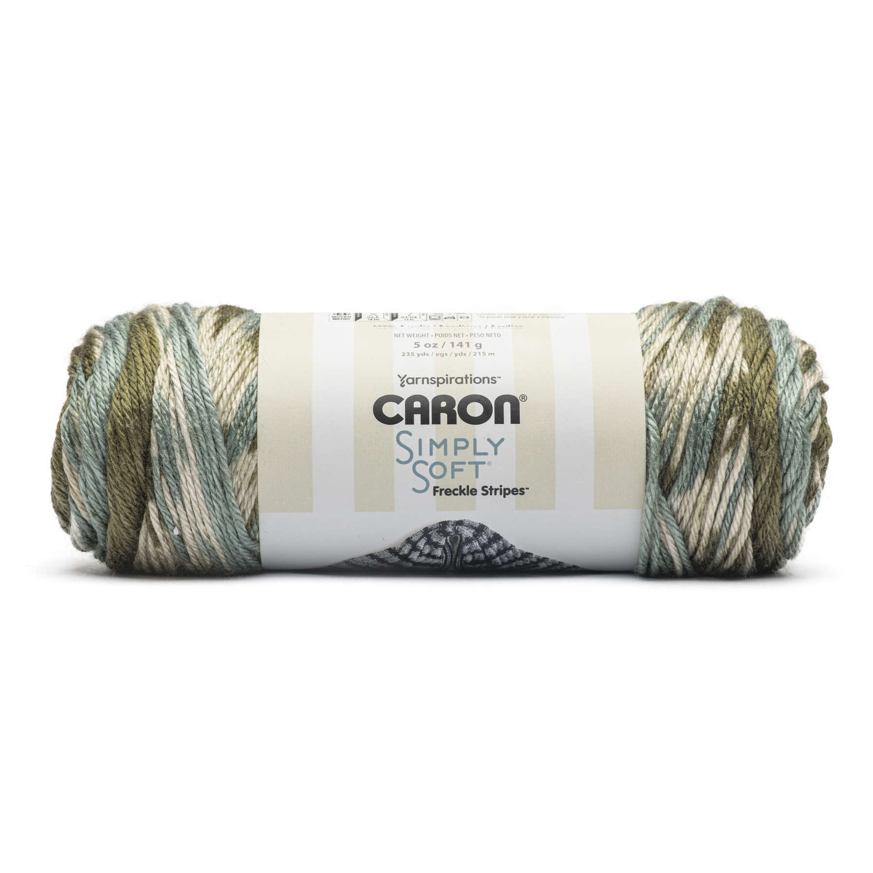 Caron Simply Soft Freckle Stripes Yarn-Moss - Walmart.com