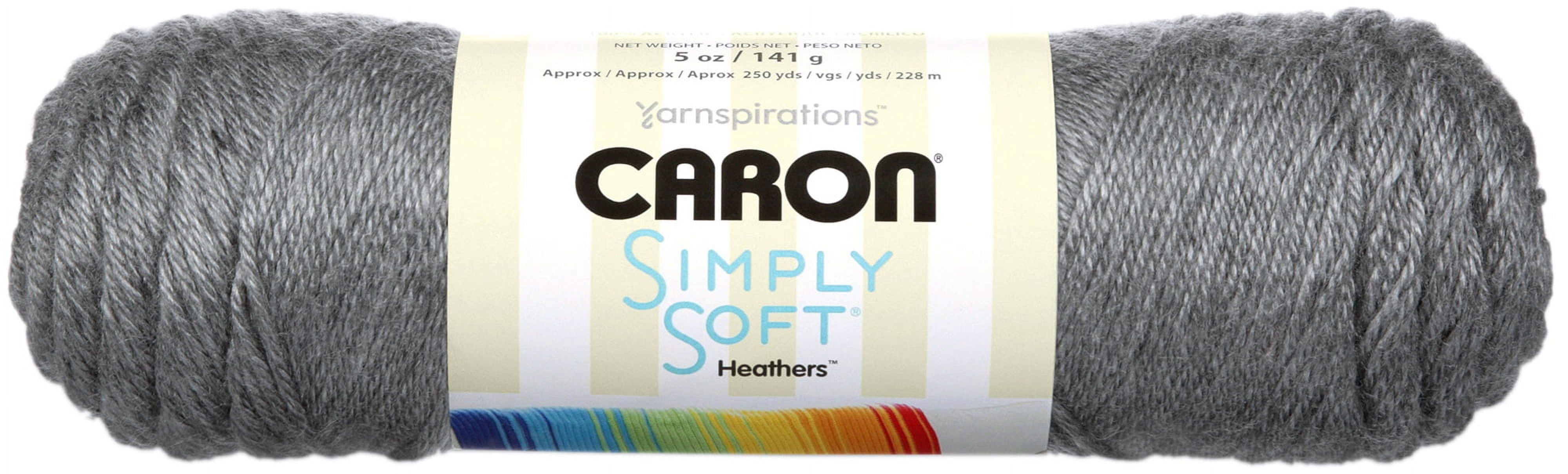Caron Simply Soft Heather Yarn Soft Grey Pack of 1 Skein - Walmart.com