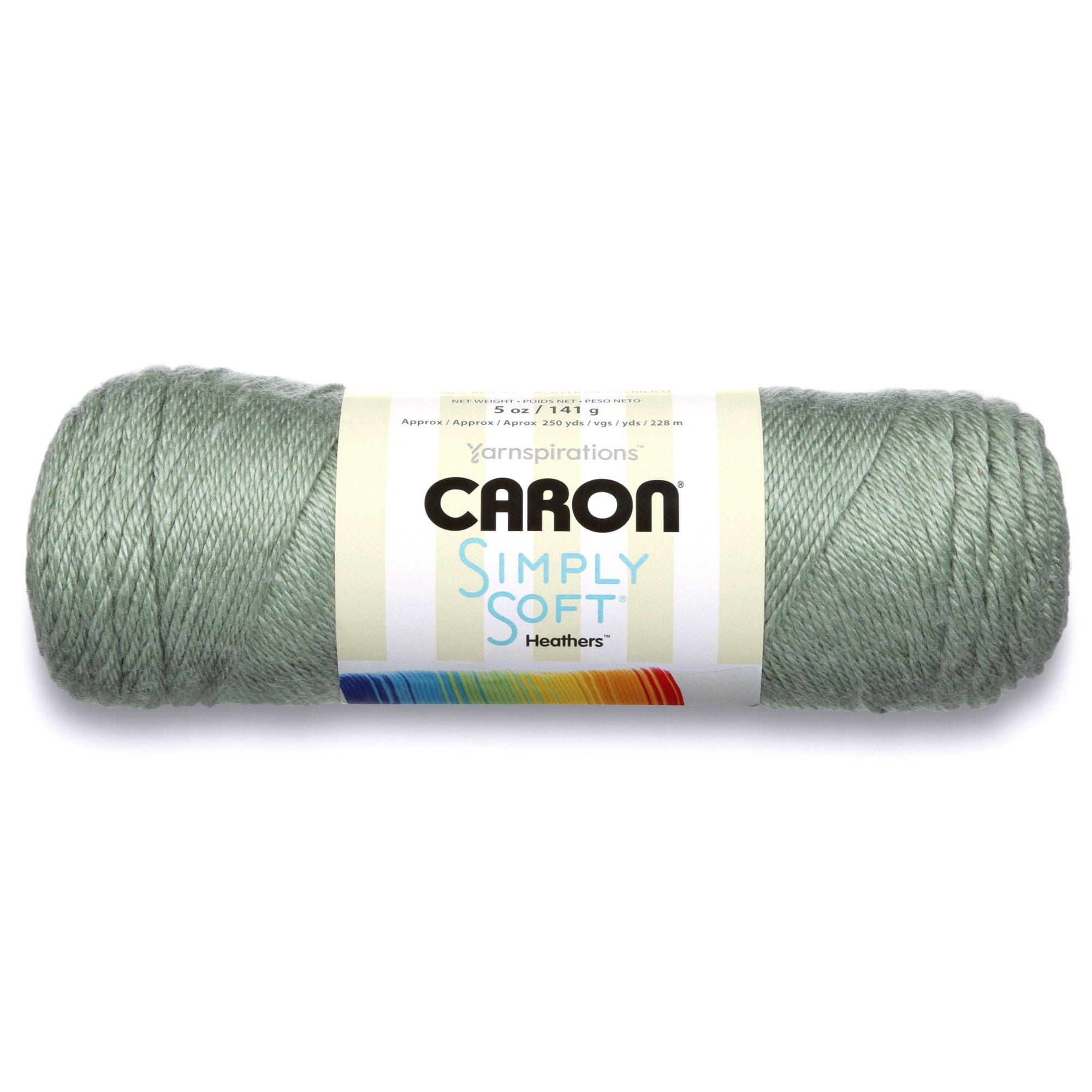 Caron Simply Soft Heather Yarn, 100% Acrylic, Machine Washable, 4-Ply ...