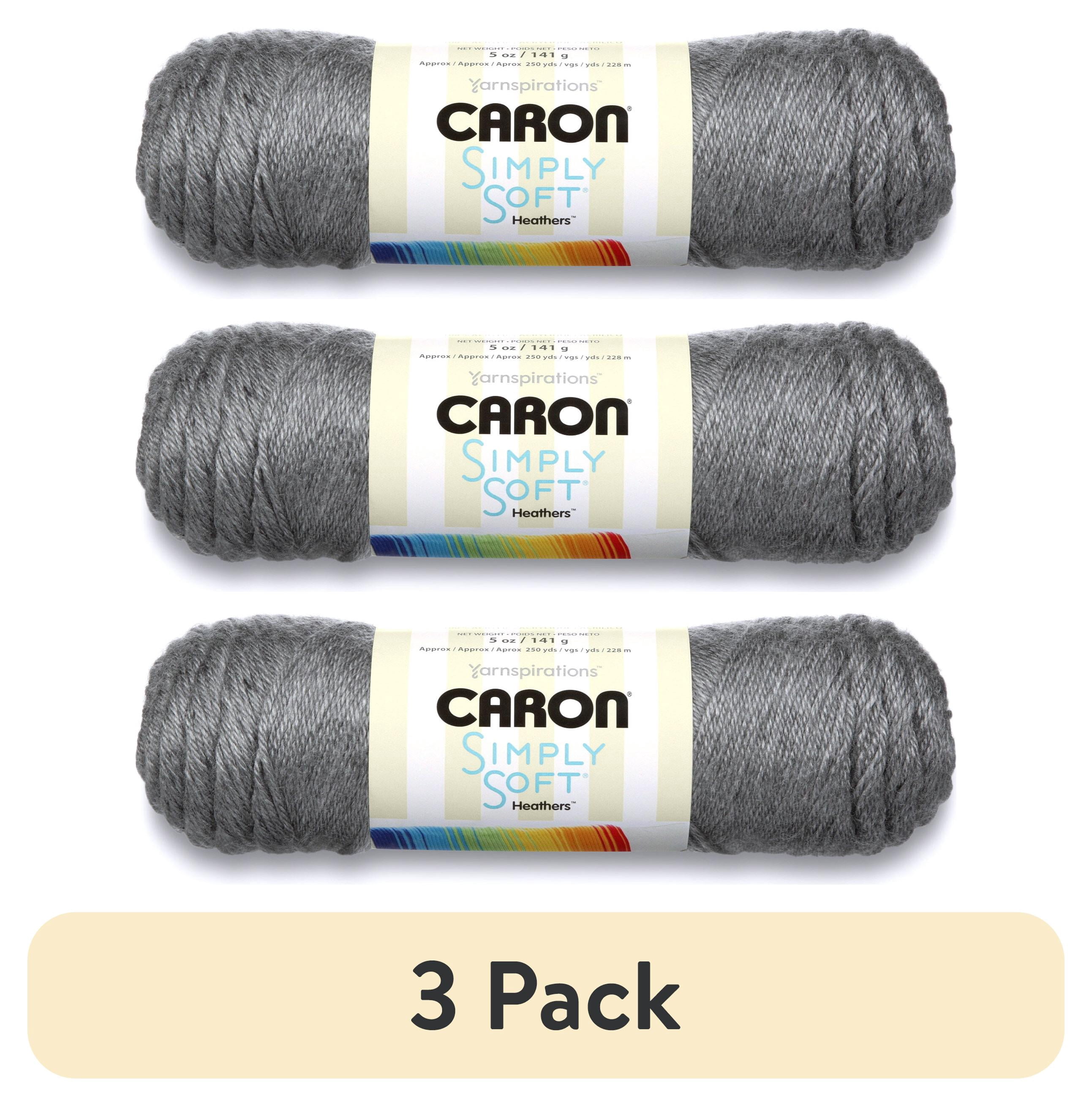 (3 pack) Caron® Simply Soft® Heathers™ #4 Medium Acrylic Yarn, Gray ...
