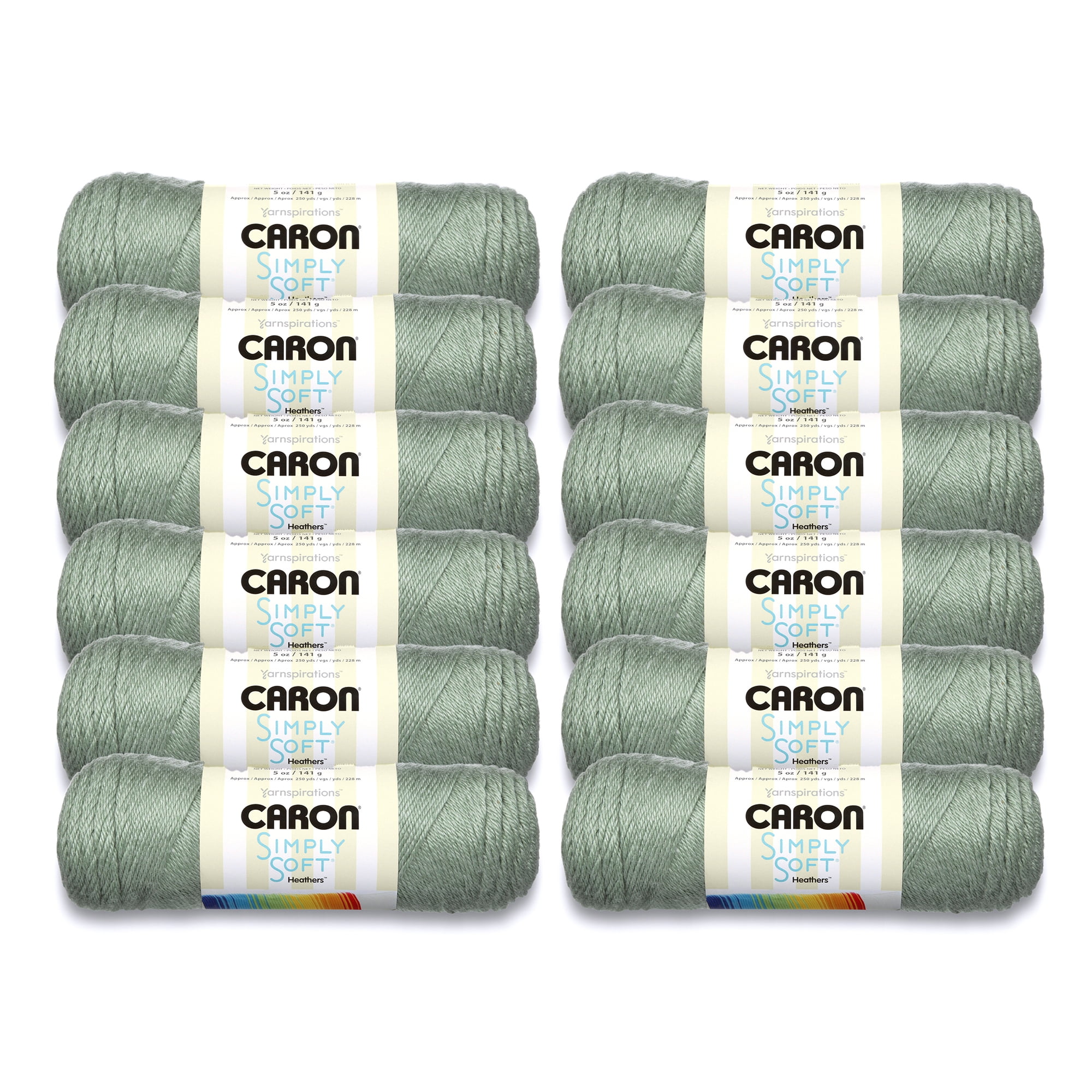 Caron® Simply Soft® Heathers™ #4 Medium Acrylic Yarn, Woodland Heather ...