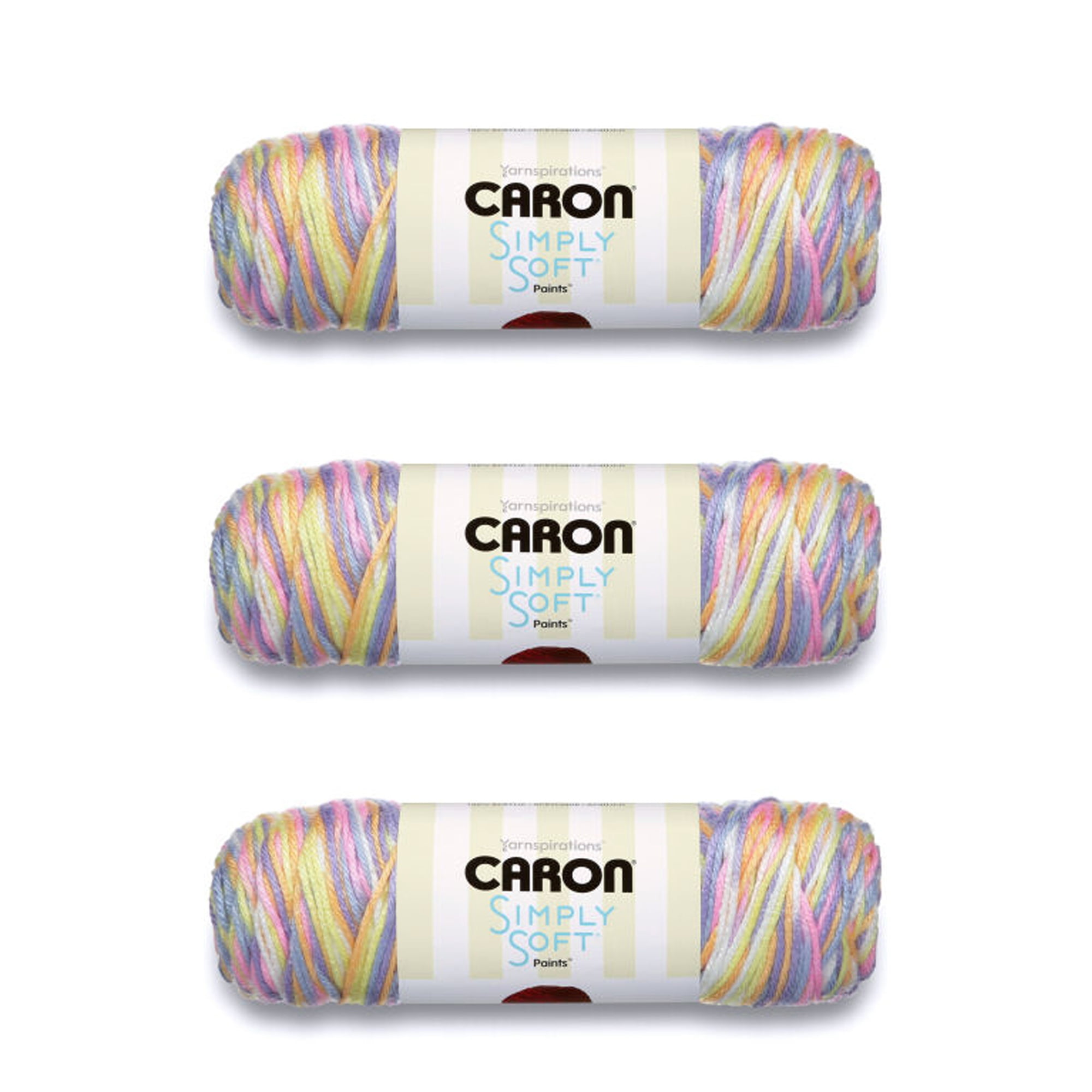 Caron Simply Soft Paints Yarn-Baby Brights, Multipack Of 3 - Walmart.com