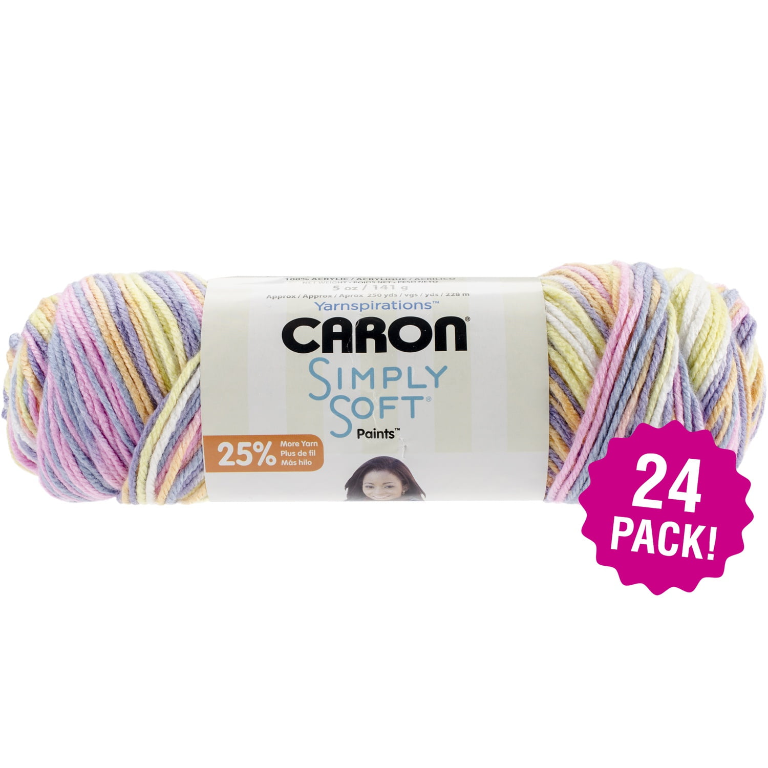 Caron Simply Soft Solids Yarn 24/Pk-Baby Brights - Walmart.com