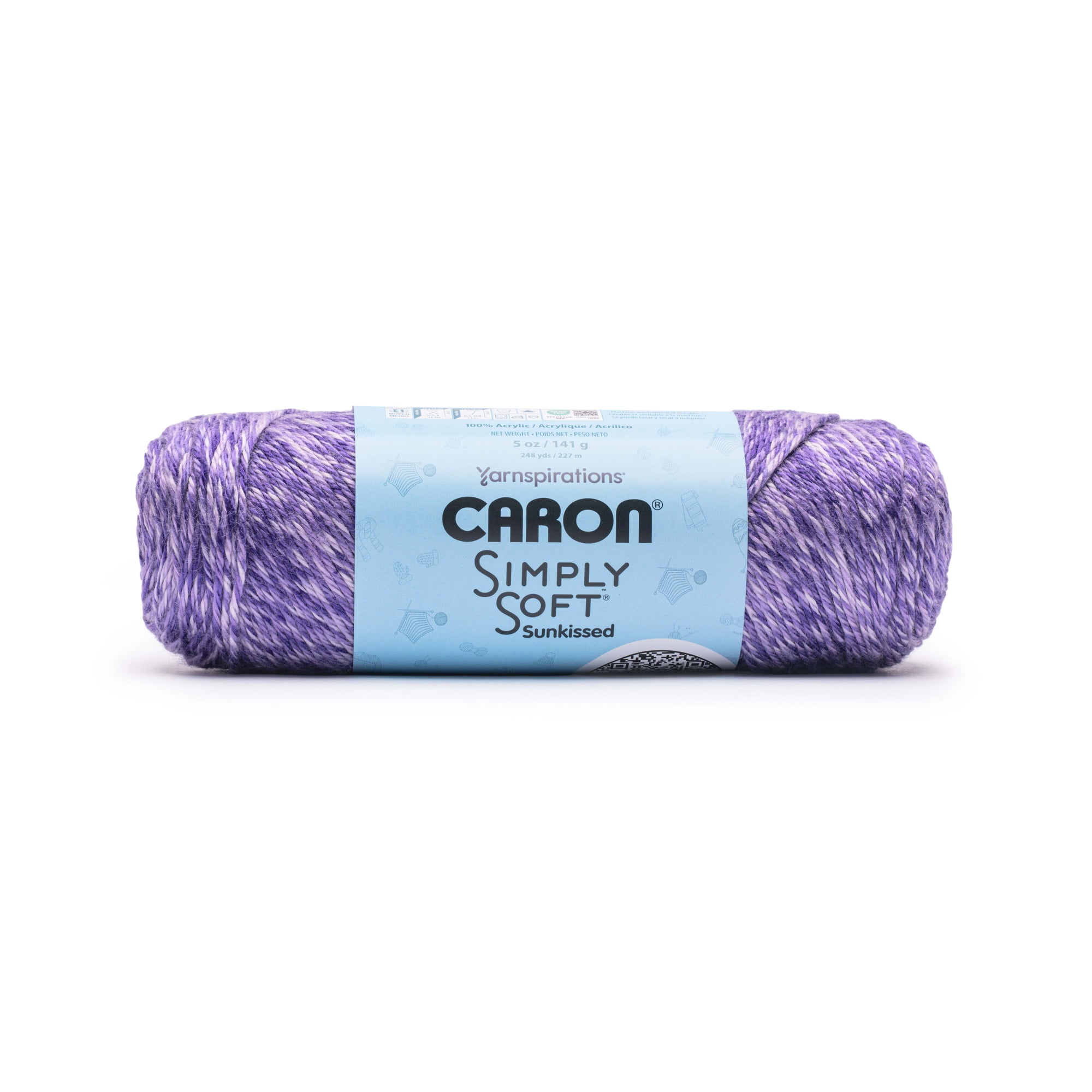 Caron® Simply Soft Sunkissed™ #4 Worsted (Medium) Acrylic Yarn, Grape ...