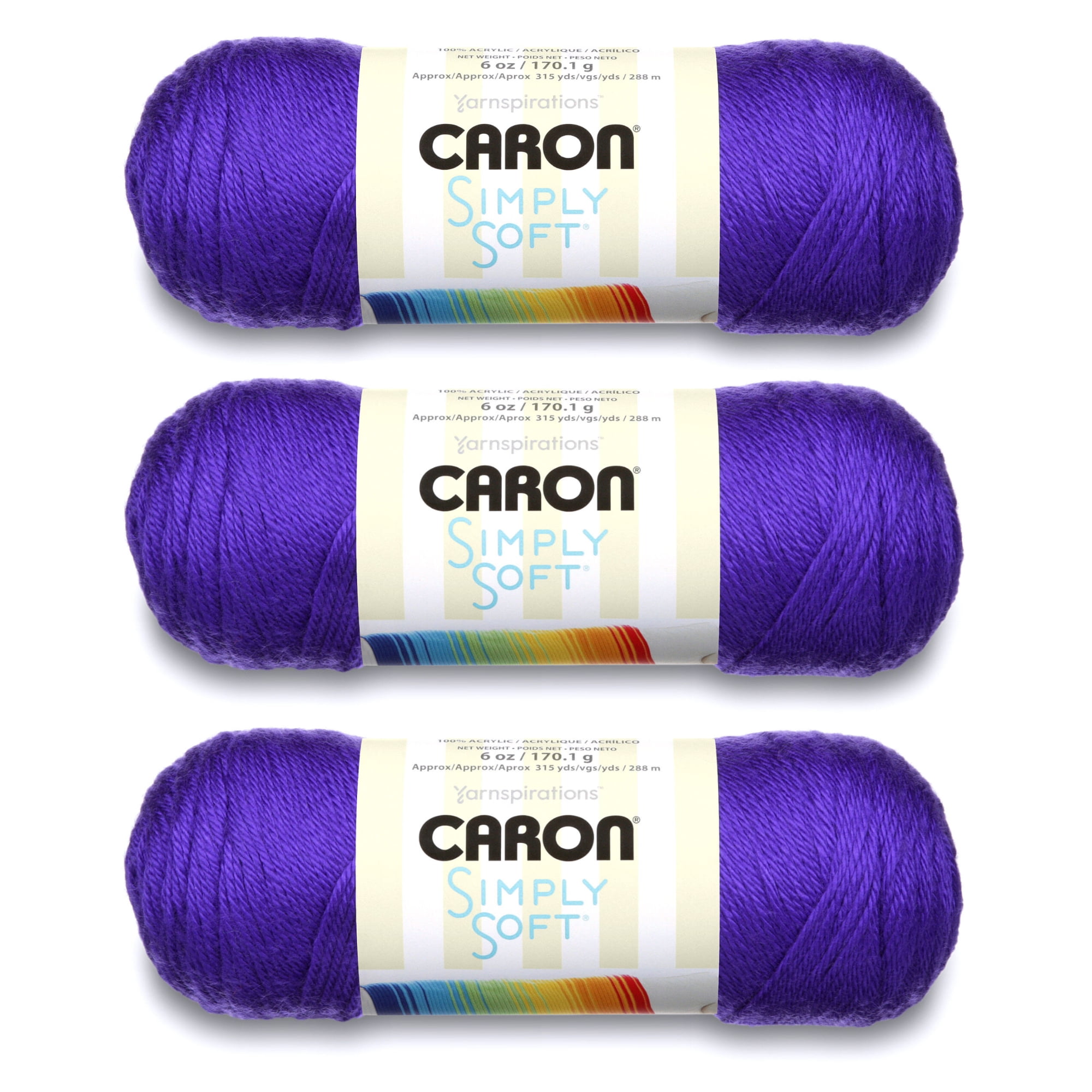 Caron Simply Soft Yarn, 3 Skeins, Gauge 4 Medium Worsted - Walmart.com