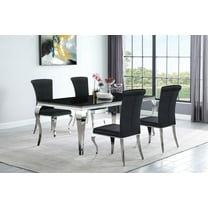 Kerwin 7-piece Dining Room Set Grey and Chrome - Walmart.com