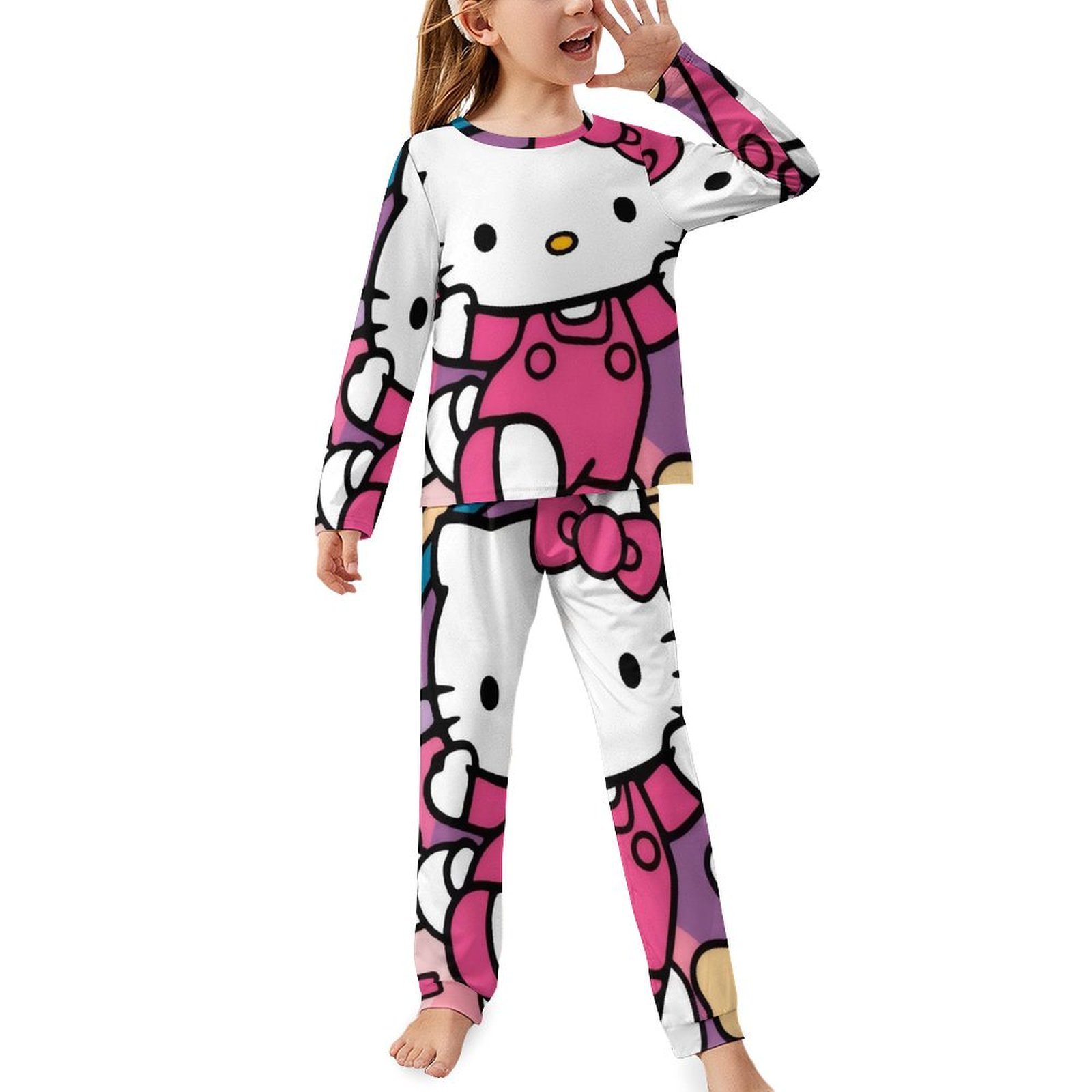 Caroon HelloKitty Pajamas Sets Boys Cartoon Christmas Gift Kawaii ...