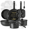 Brooklyn Steel Co. Venus Nonstick Aluminum 16-Pc. Cookware Set - Navy ...