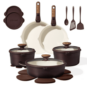 Carote 18-Piece Pots and Pans Set, Nonstick Cookware with Lids ...