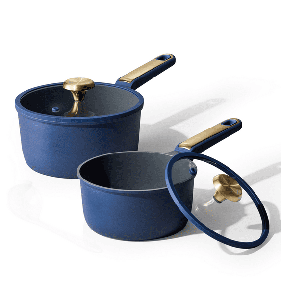 Carote 2QT & 2.5QT Nonstick Saucepan Set with Lids, Small Cooking Pot ...