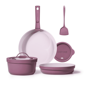 Carote 14-Piece Ceramic Cookware Set, Nonstick Pots and Pans with ...