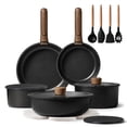 Carote 19-Piece Nonstick Cookware Sets, Granite Non Stick Pots and Pans ...