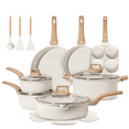 Carote 19 Pcs Nonstick Cookware Set, Granite Pots and Pans, Oven Safe ...